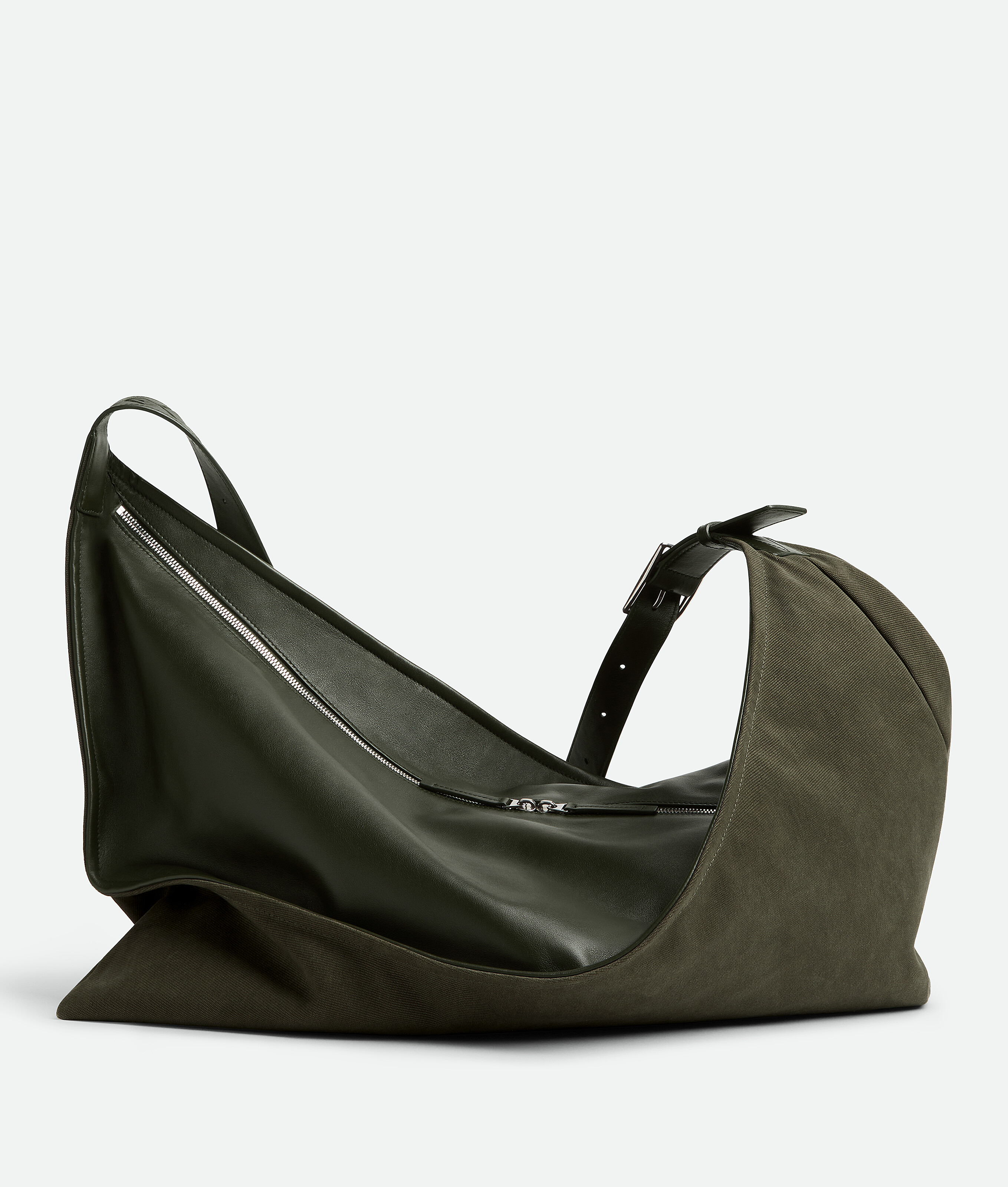 Bottega Veneta Large Zigzag - Crocodile / Kaki | Editorialist